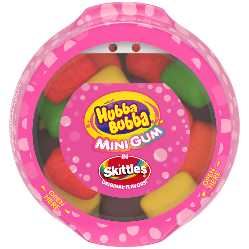 HUBBA BUBBA Mini Gum in Skittles Original Flavors, 40 CT Bottle | HUBBA ...