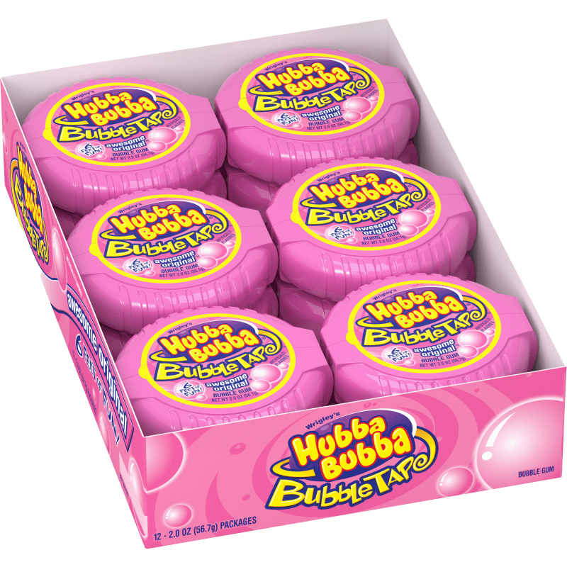 Hubba Bubba Original Bubble Gum Tape 2 Oz 12 Packs Hubba Bubba